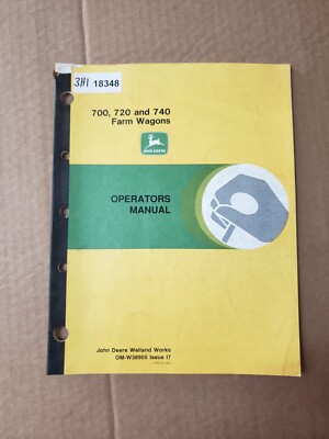 John Deere 700 720 740 Farm Wagons OEM Operators Manual OMW38905 | eBay