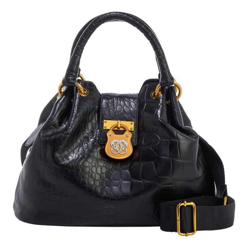 Sharif Legacy Croco Embossed Setosa Leather City Hand Bag Purse NEW ...