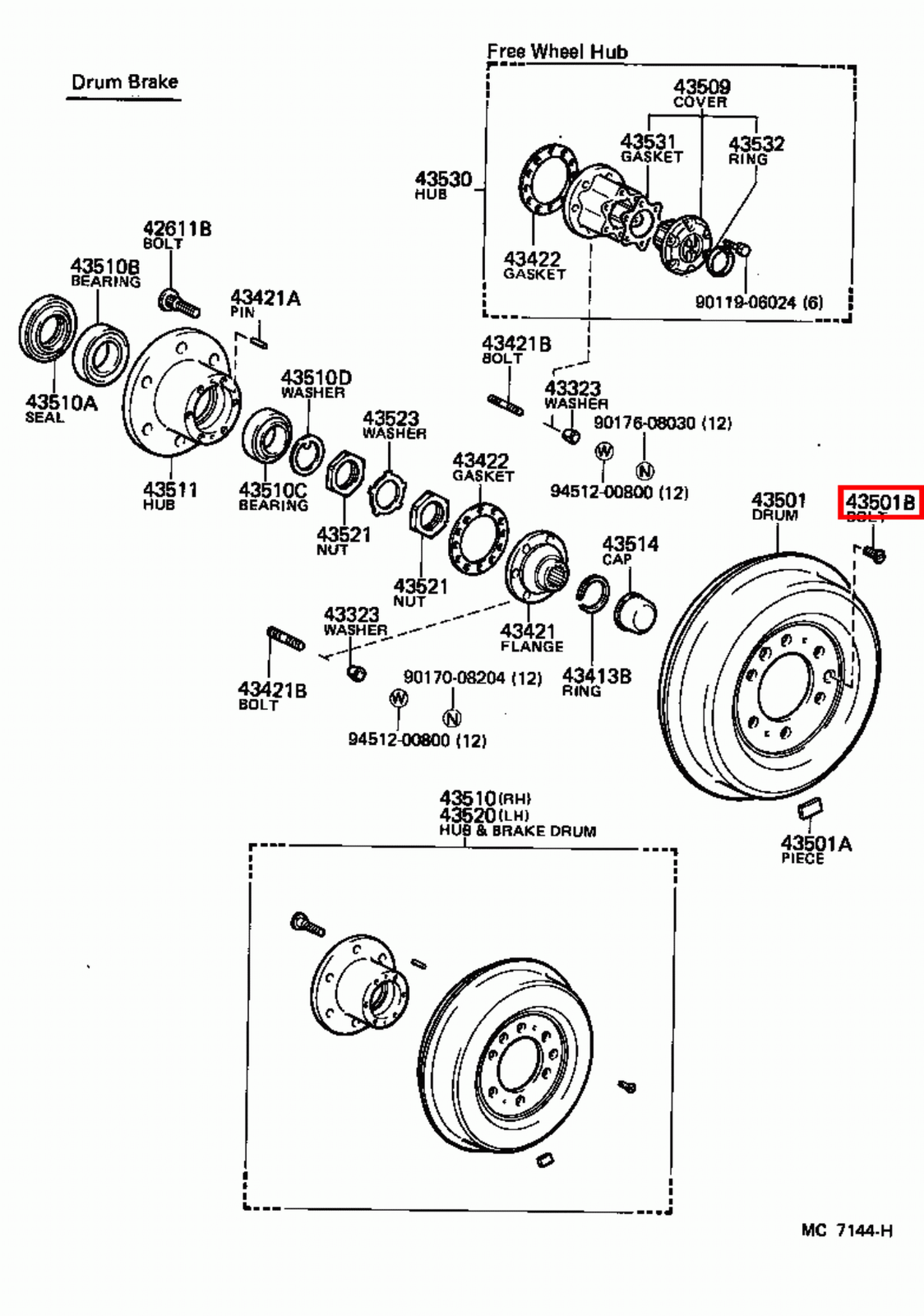 Genuine Toyota Hilux YN67 YN65 YN62 YN60 LN65 LN60 Front Brake Drum ...