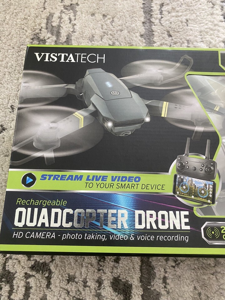 Vistatech Drone Quadcopter Rechargeable Stream Live Video HD 2.4GHz Brand New | eBay