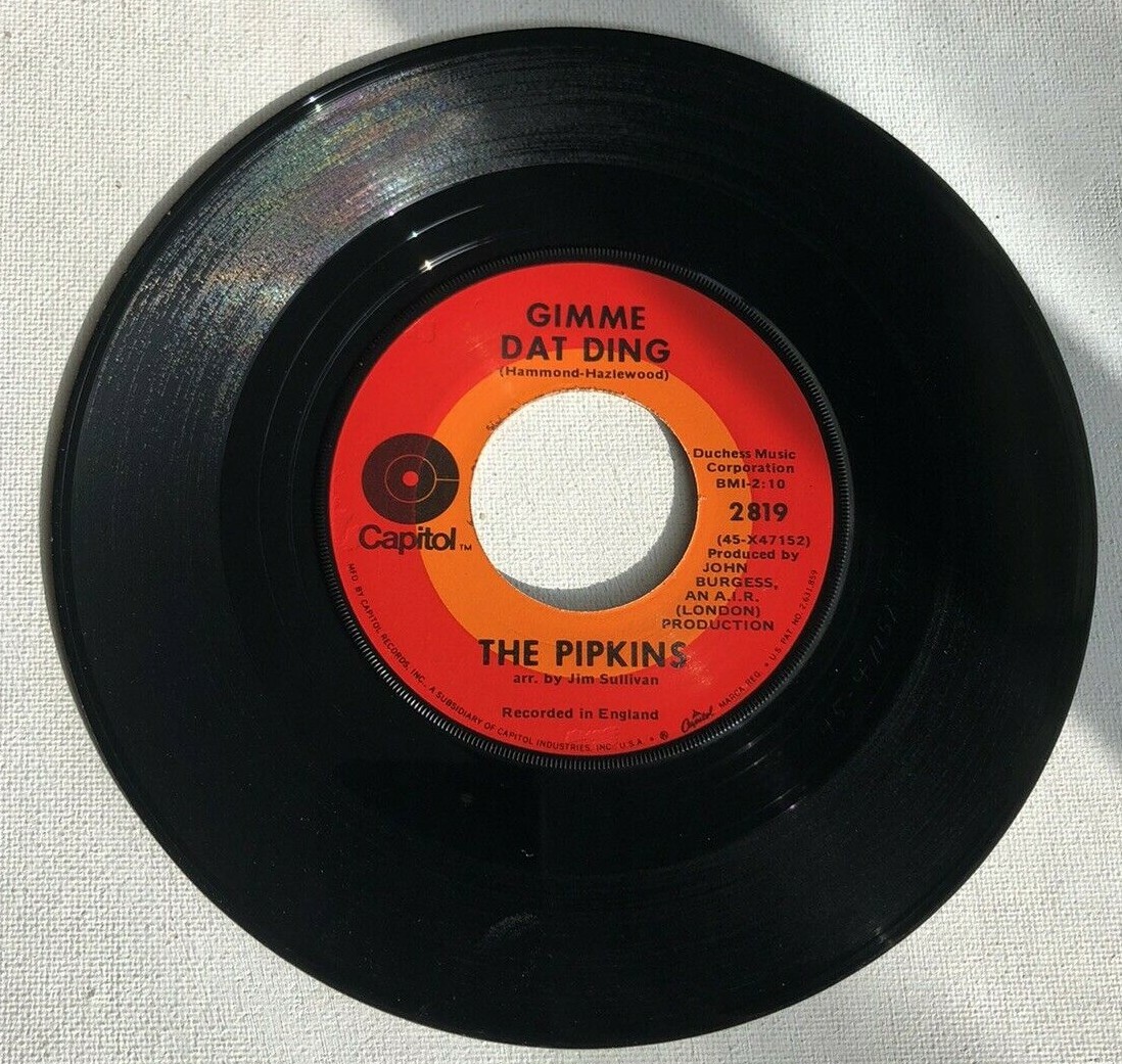 THE PIPKINS, GIMME DAT DING, CAPITOL#2819, RARE ROCK & ROLL 45 RECORD ...