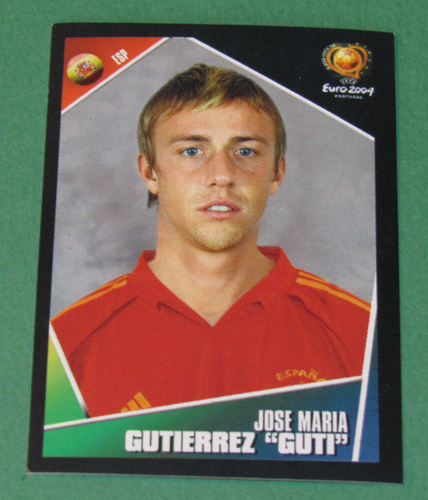 N°83 GUTIERREZ "GUTI" ESPAGNE ESPAÑA PANINI FOOTBALL UEFA EURO 2004 ...
