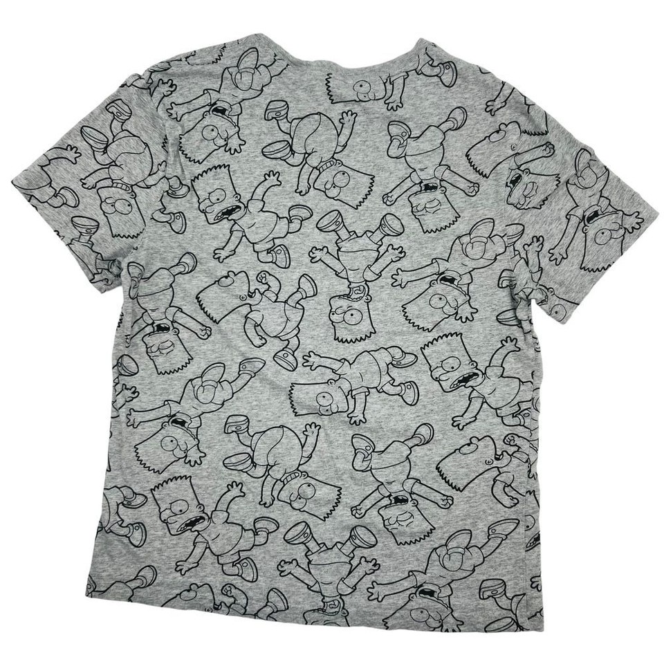 The Simpsons Bart Simpson 2019 Gray T Shirt HM Divided L Lightweight | eBay