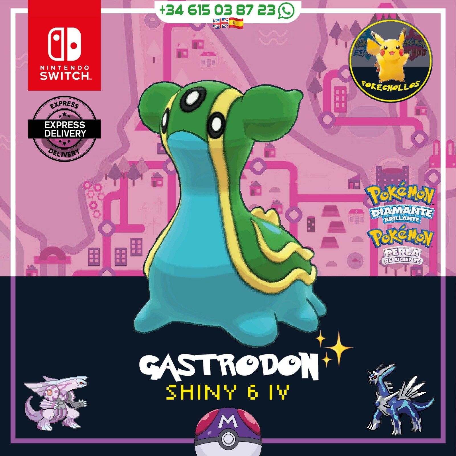 GASTRODON SHINY 6 iv´s | pokemon diamante brillante 💎 / perla ...
