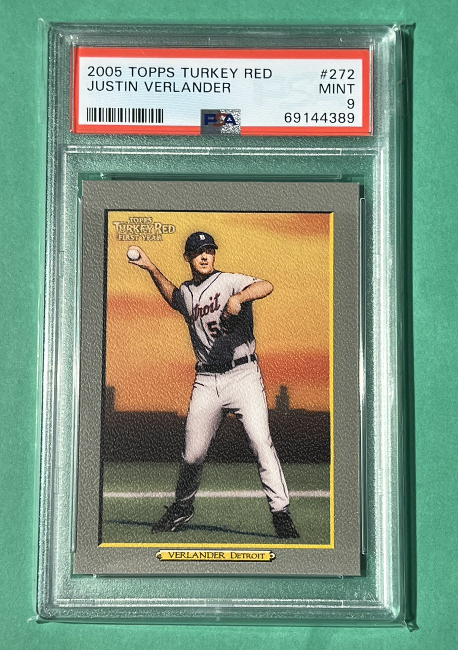 2005 Topps Turkey Red #272 Justin Verlander RC PSA 9 ROOKIE TIGERS | eBay
