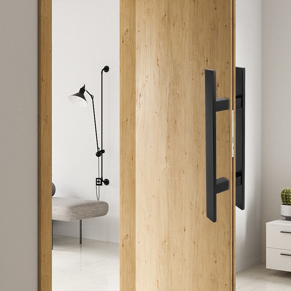 Stainless Steel H-shaped Double Sided Sliding Push Pull Door Handle 450 ...