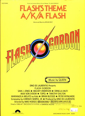 QUEEN FLASH'S THEME A/K/A FLASH SHEET MUSIC-FLASH GORDON-PIANO/VOCAL ...