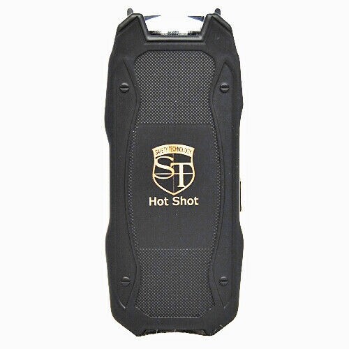 Hot Shot Stun Gun With Flashlight And Battery Meter Black LIFETIME ...