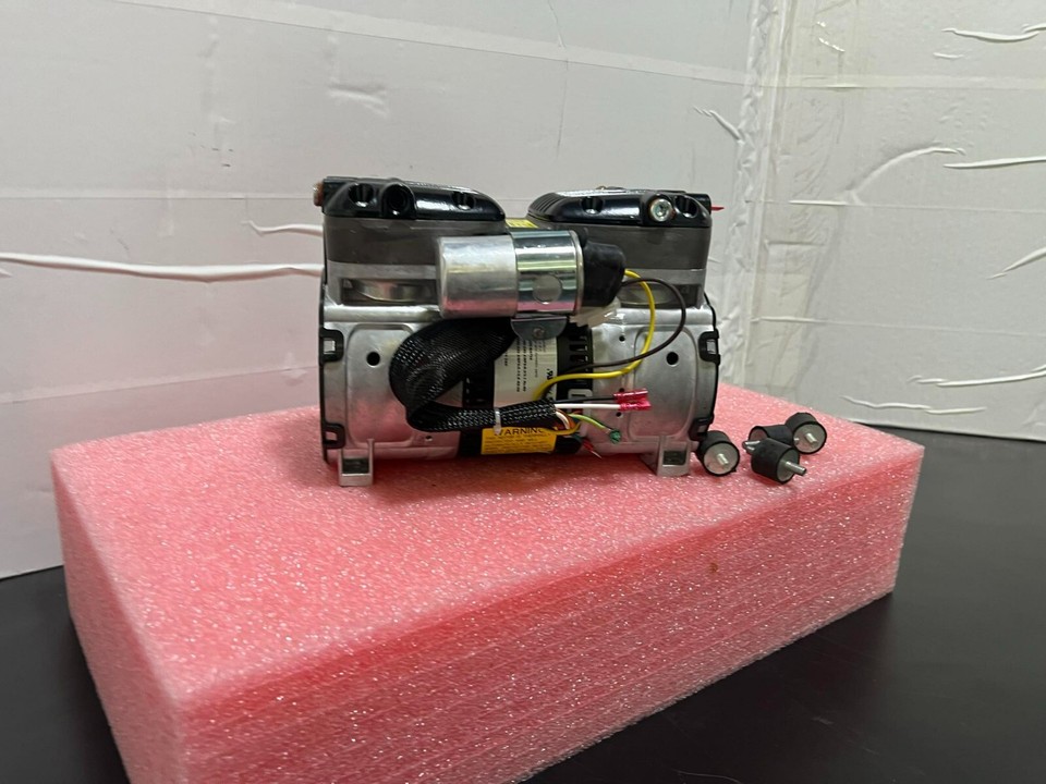 New Gast 1/2HP Air Compressor Vacuum Pump Rocking Piston Twin Oil-less ...