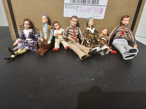 Vintage German Caco Dollhouse Family Thread Wrapped Dolls. | eBay