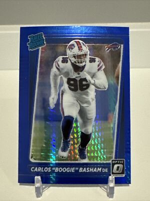 2021 Donruss Optic Football #277 Carlos "Boogie" Basham Blue Hyper ...