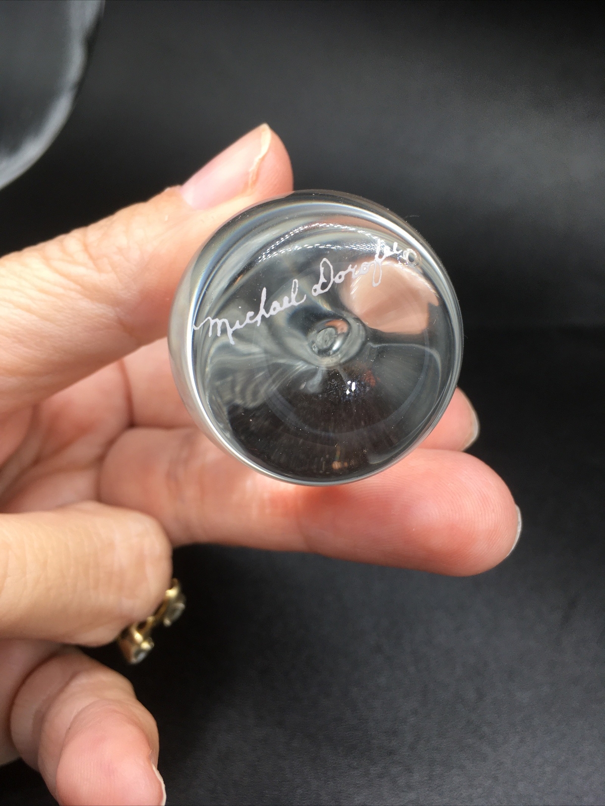 Vtg Pair Michael Dorofee Art Glass Fruit Figurines Pear Strawberry 3 ...