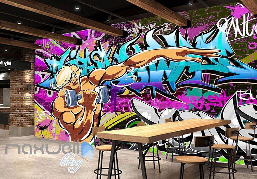 Gym Wall Murals Graffiti