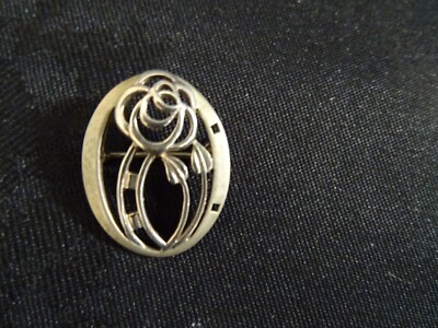 VINTAGE ART NOUVOUE SOLID SILVER BROOCH | eBay UK