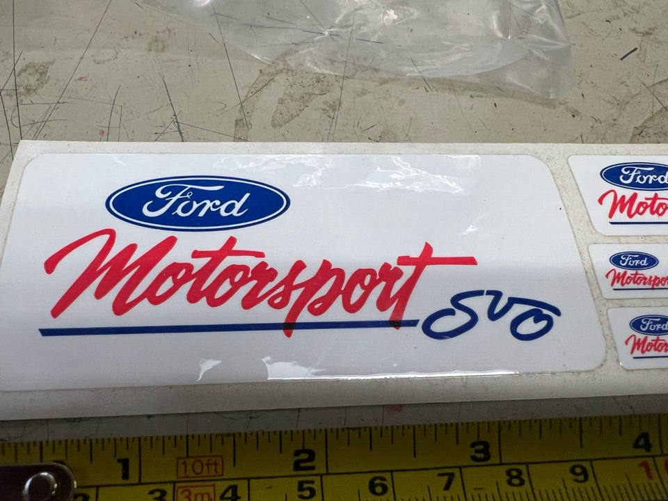 NOS FORD MOTORSPORT SVO FORD MUSTANG PERFORMANCE DECAL STICKER LOT 6 ...