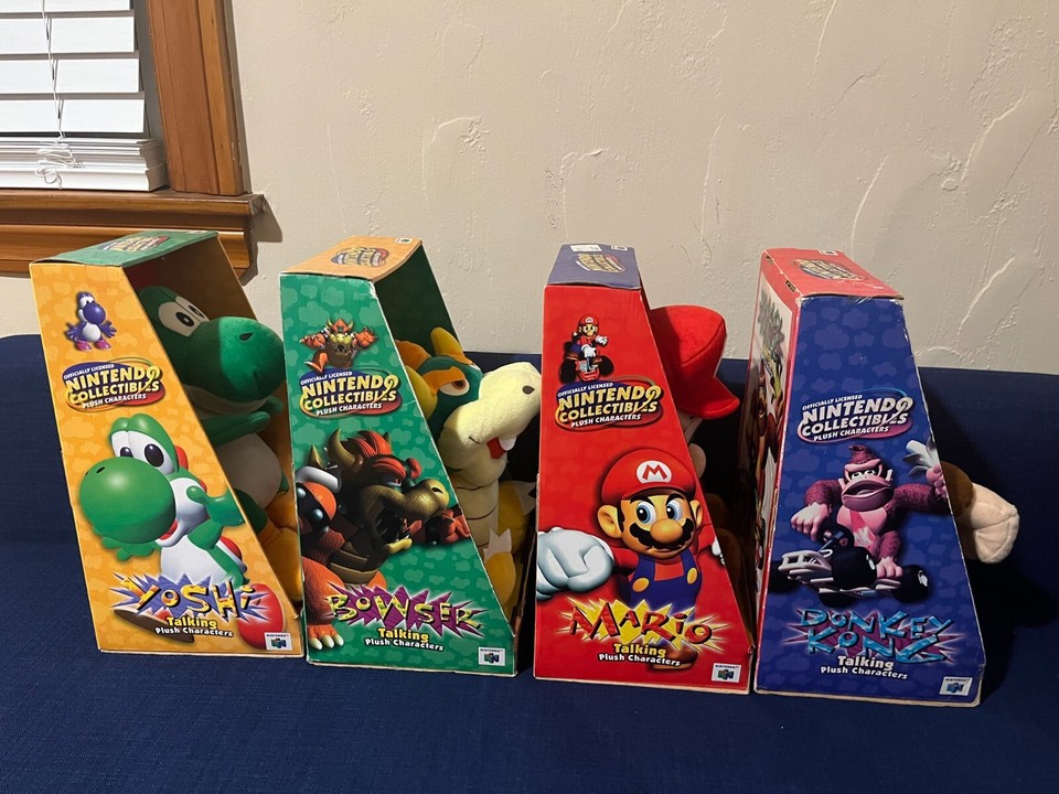 FULL SET Vintage BD&A Super Mario Talking Plush Nintendo Collectibles ...