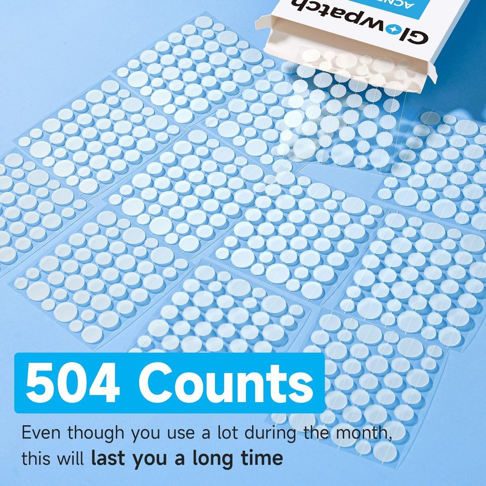 Glowpatch Pimple Patches for Face (504 Count), FSA Eligible Acne Patch ...