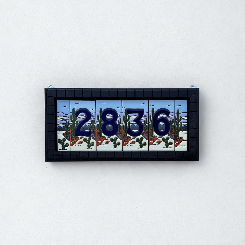 House Number Frame, House Numbers Sign, Talavera Tile, Ceramic Tile | eBay