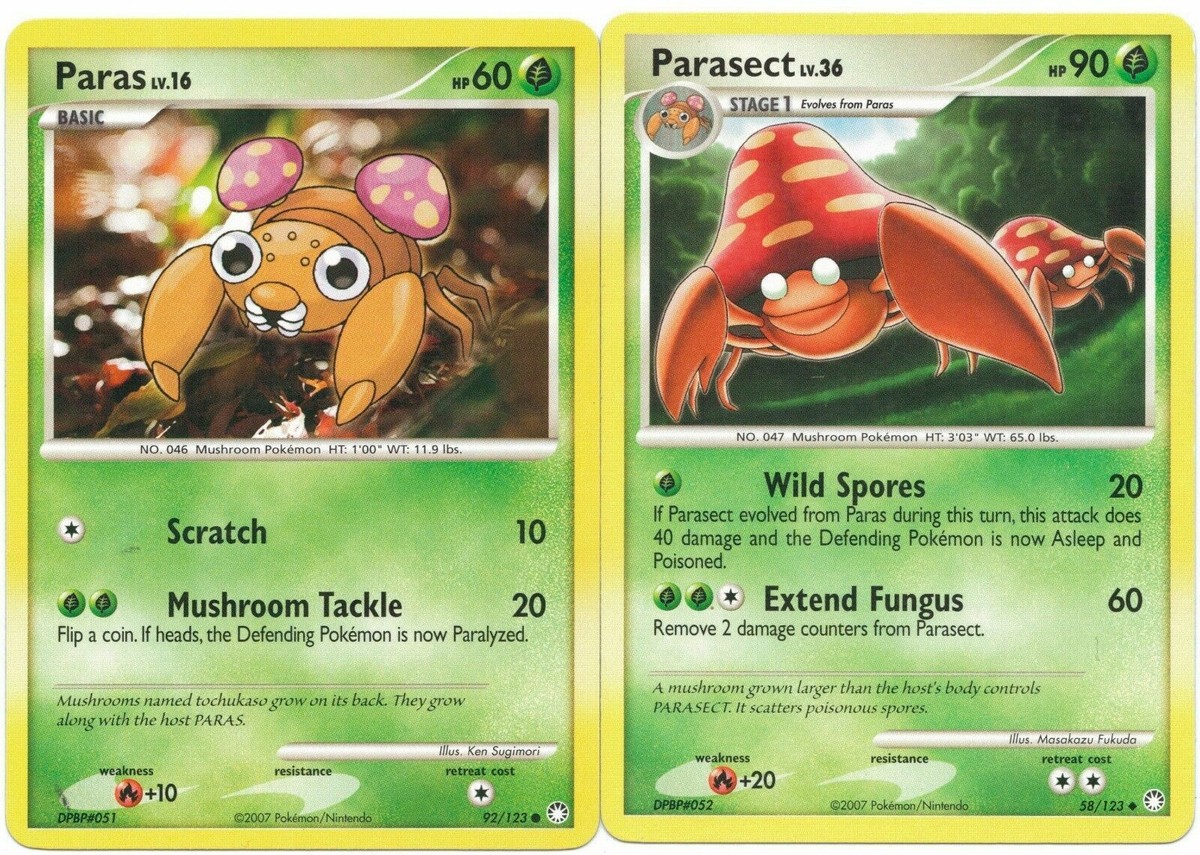 Pokemon Paras Evolution