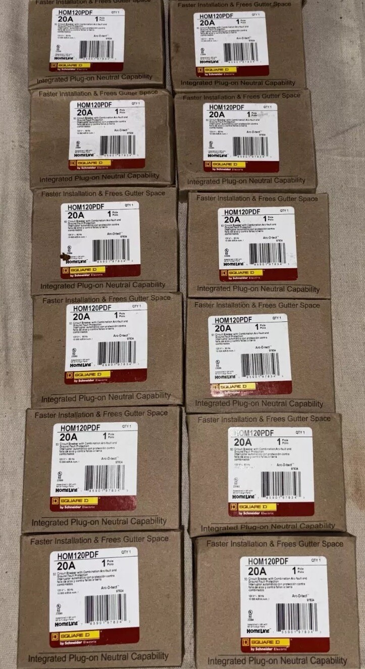 Square D HOM120PDF HomeLine Single Pole, 20A Dual Function Circuit ...