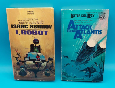Lot Of (2) Vintage Sci-Fi Paperback Books I,Robot & Attack From ...