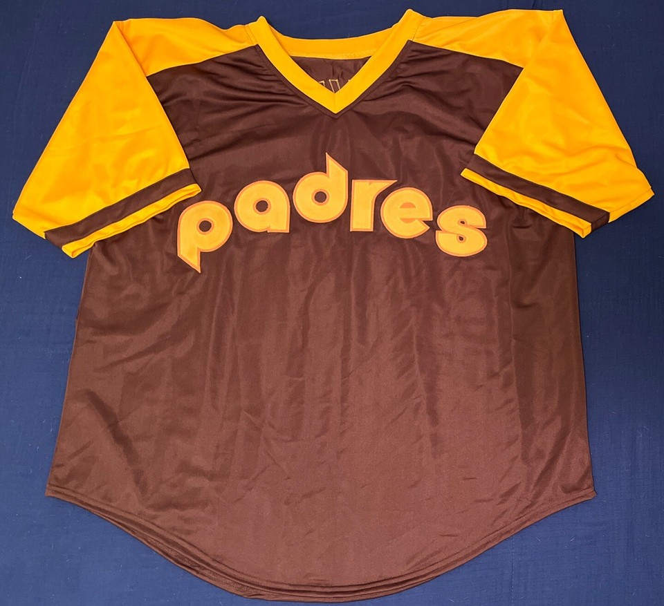 Tony Gwynn Custom Brown San Diego Padres Throwback Baseball Jersey Mens ...