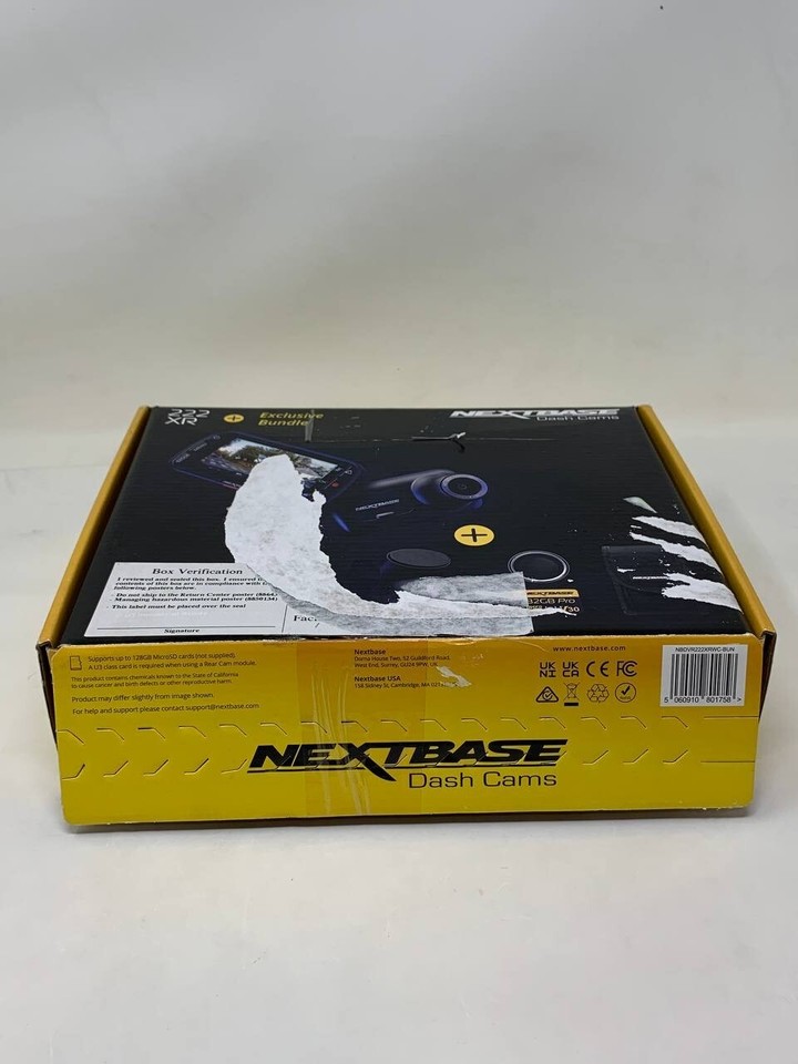 Nextbase 222XR Front + Rear Dash Camera Bundle U3 Go Pack Carry Case Open Box 5060910801758| eBay