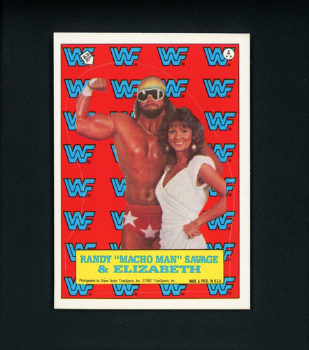 Randy 'Macho Man' Savage & Elizabeth - 1987 Topps WWF Wrestling Sticker ...