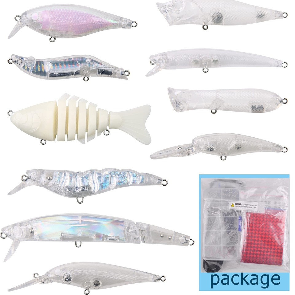 Blank Fishing Lure Making Kit 280PCS DIY Fishing Lure Kit Topwater ...