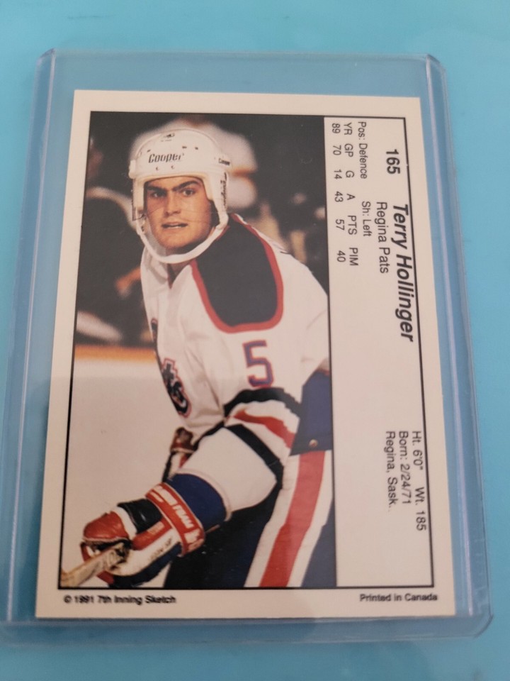 1990-91 7th Inning Sketch WHL #165 TERRY HOLLINGER REGINA PATS | eBay