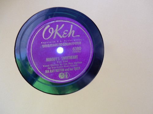 JAZZ INA RAY HUTTON & ORCHESTRA ON OKEH LABEL # 6380 10" 78 RPM RECORD ...