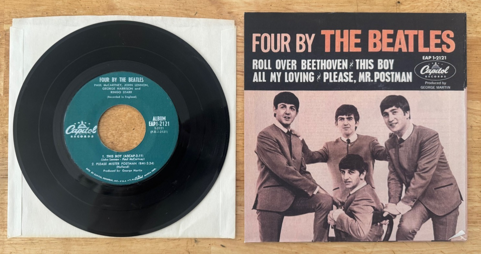 45 7" EP THE BEATLES (SLEEVE) FOUR BY THE BEATLES CAPITOL EAP 1-2121 | eBay
