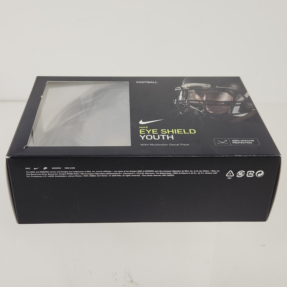 NIKE FOOTBALL YOUTH EYE SHIELD, CLEAR, NFY04901NS, NEW, MULTICOLOR ...