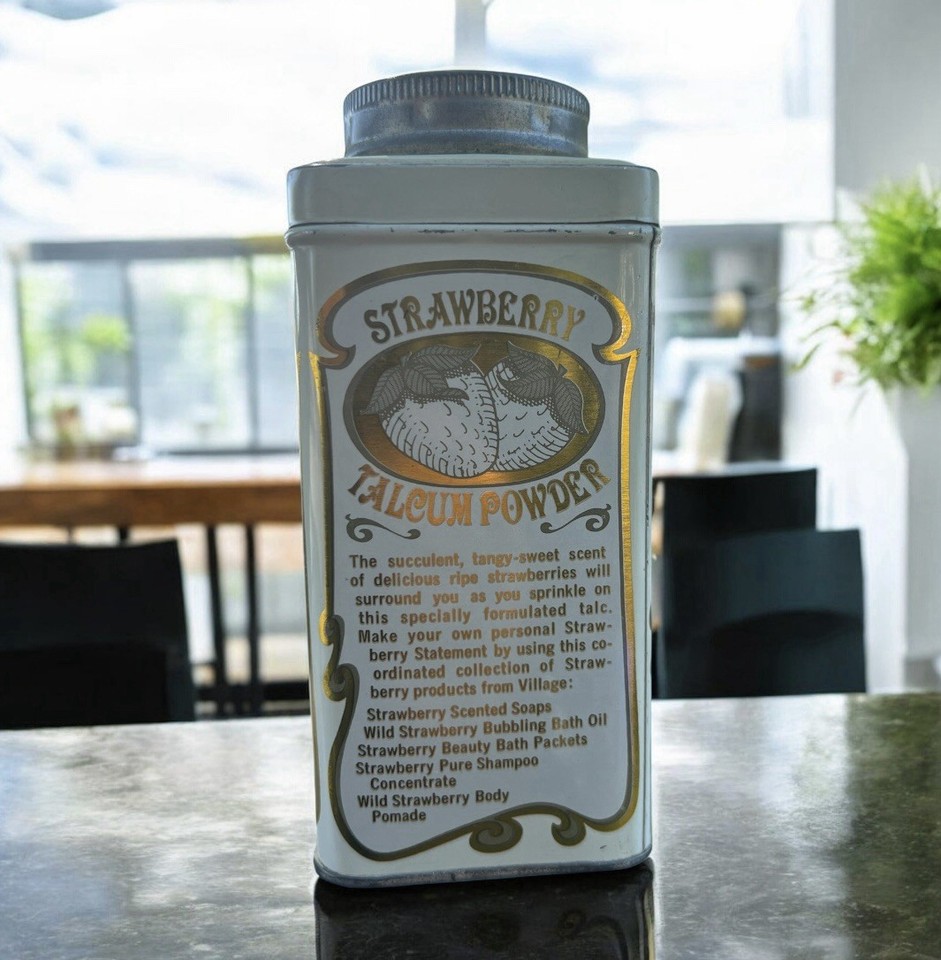 VINTAGE ADVERTISING VILLAGE TALCUM TALC TALCUM POWDER TIN | eBay