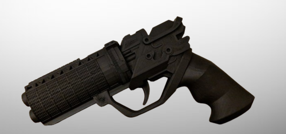 3D Printed Blade Runner 2049 Officer K’s Blaster - Replica - All Black ...