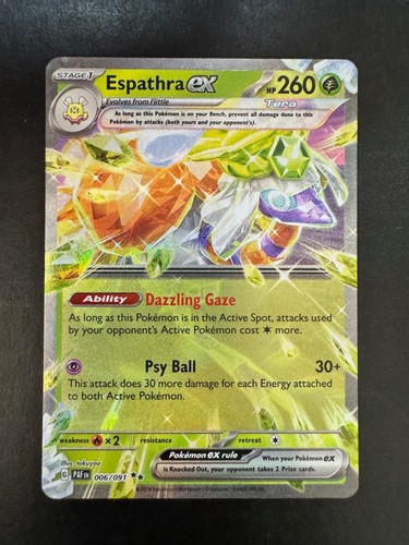 ESPATHRA EX - 006/091 - PALDEAN FATES - POKEMON CARD - ENGLISH NM | eBay