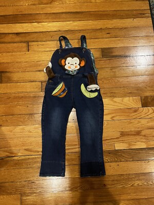 Fuyimei Baby Boys Monkey Denim Overalls Sz 24mos | eBay