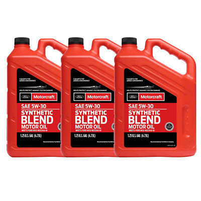 Motorcraft OEM SAE 5W-30 Premium Synthetic Blend Motor Oil - 15 Quart ...