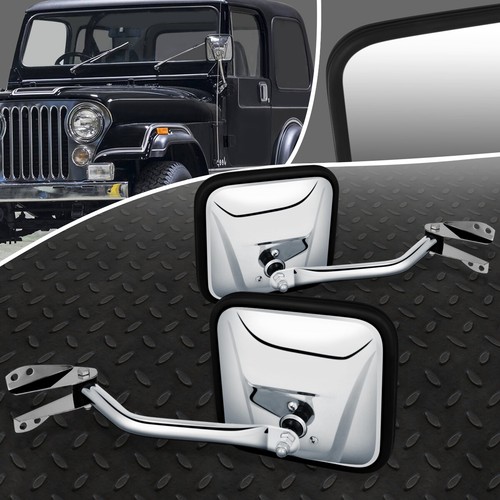 FOR 60-75 JEEP CJ6 CJ3 CJ5 PAIR OE STYLE MANUAL ADJUSTMENT SIDE VIEW ...