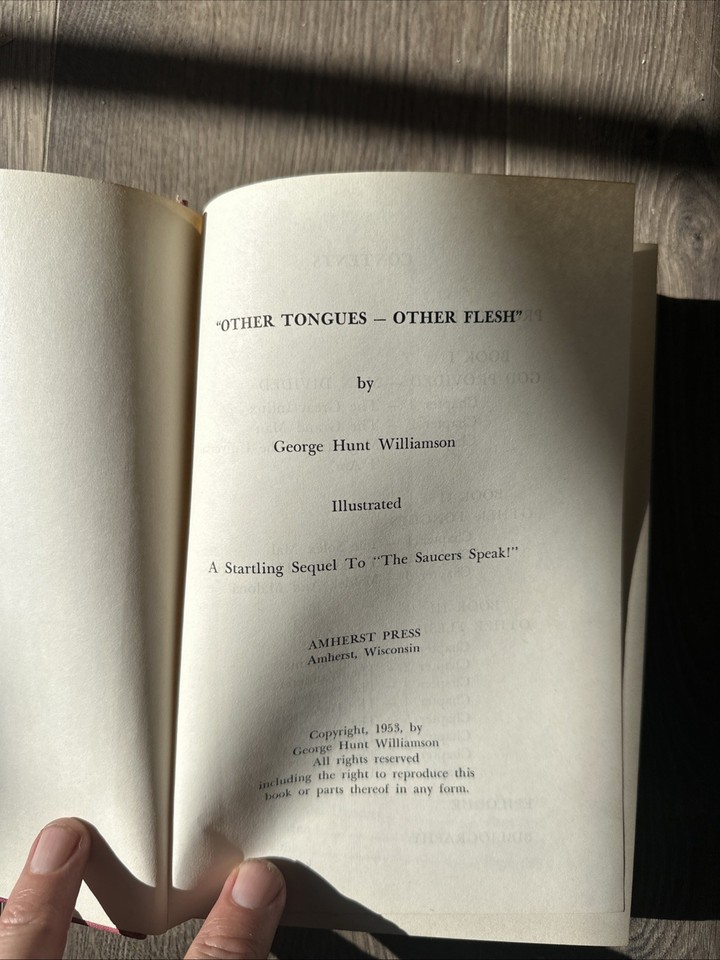 Other Tongues - Other Flesh - George Hunt Williamson (1st Ed) UFOs ...