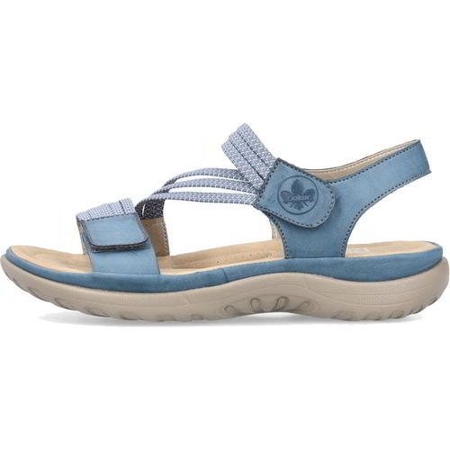 Rieker Womens Ladies Adjustable Strappy Casual Sandals Blue Size 4-8 ...