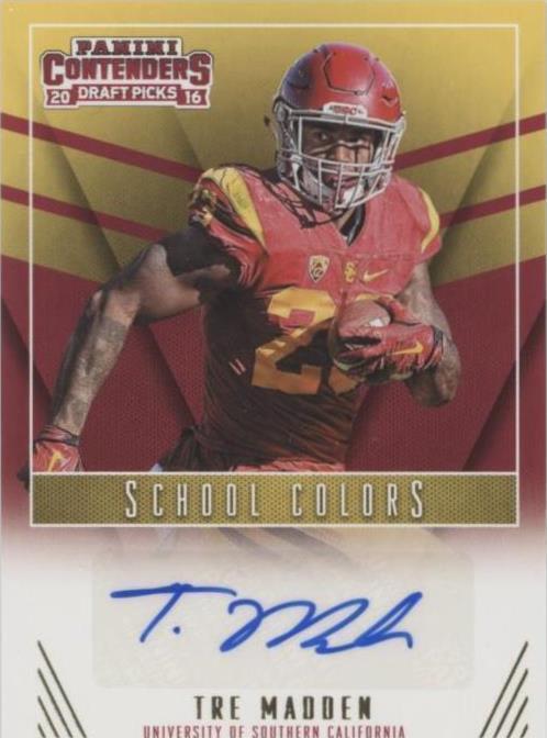 2016 Panini Contenders Draft Picks - School Colors Signatures Tre ...