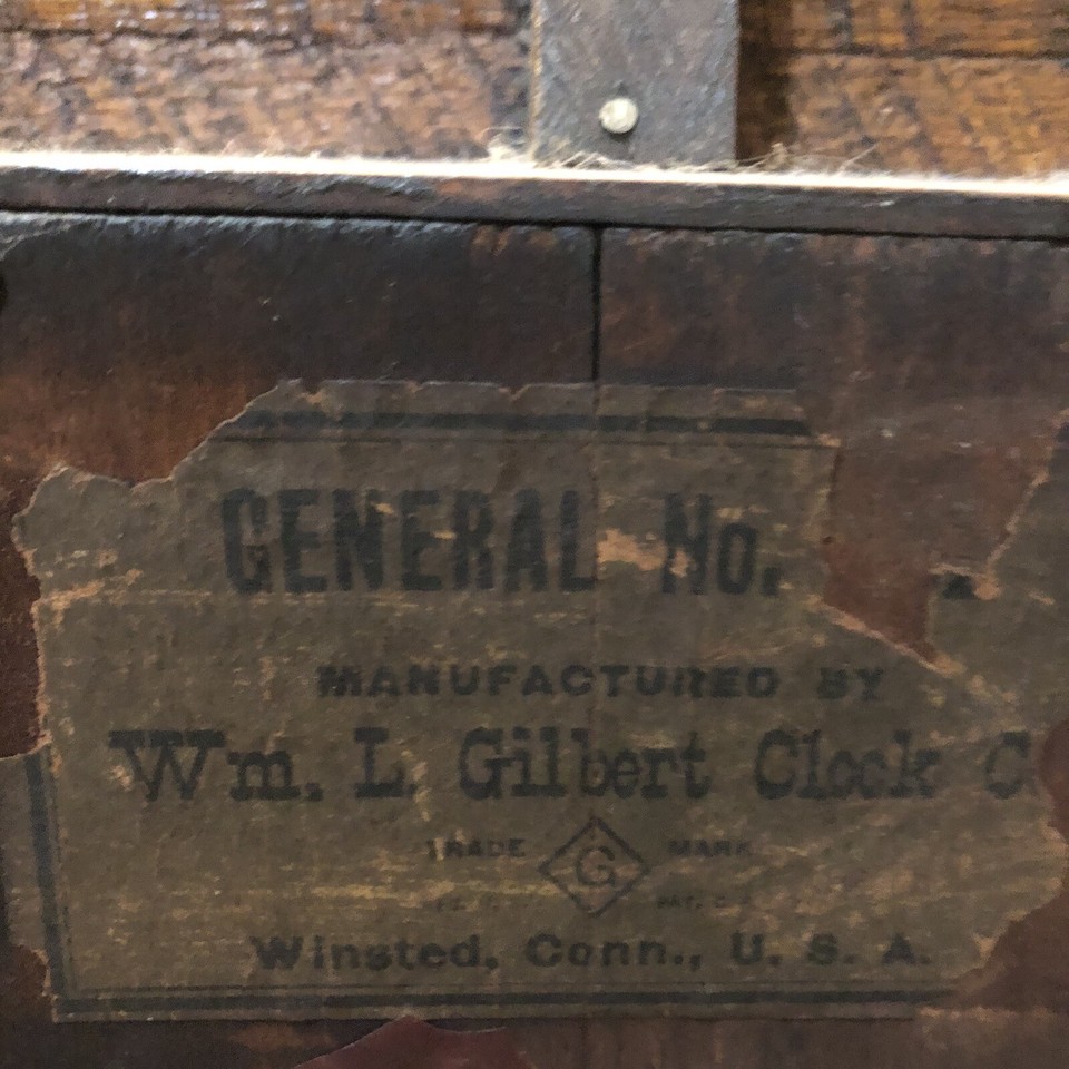 WM L Gilbert Clock Co. General As is no tested what you see is what you ...