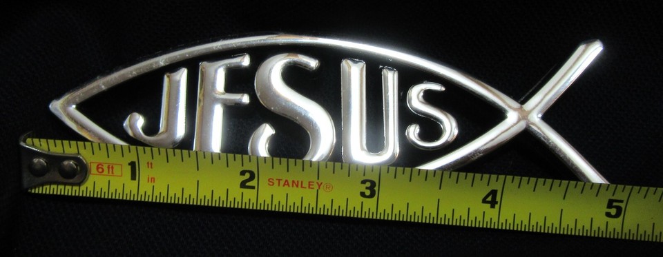 Jesus Emblem Christian Fish Sticker Badge 5”x0 1.5” Car Auto Decal | eBay