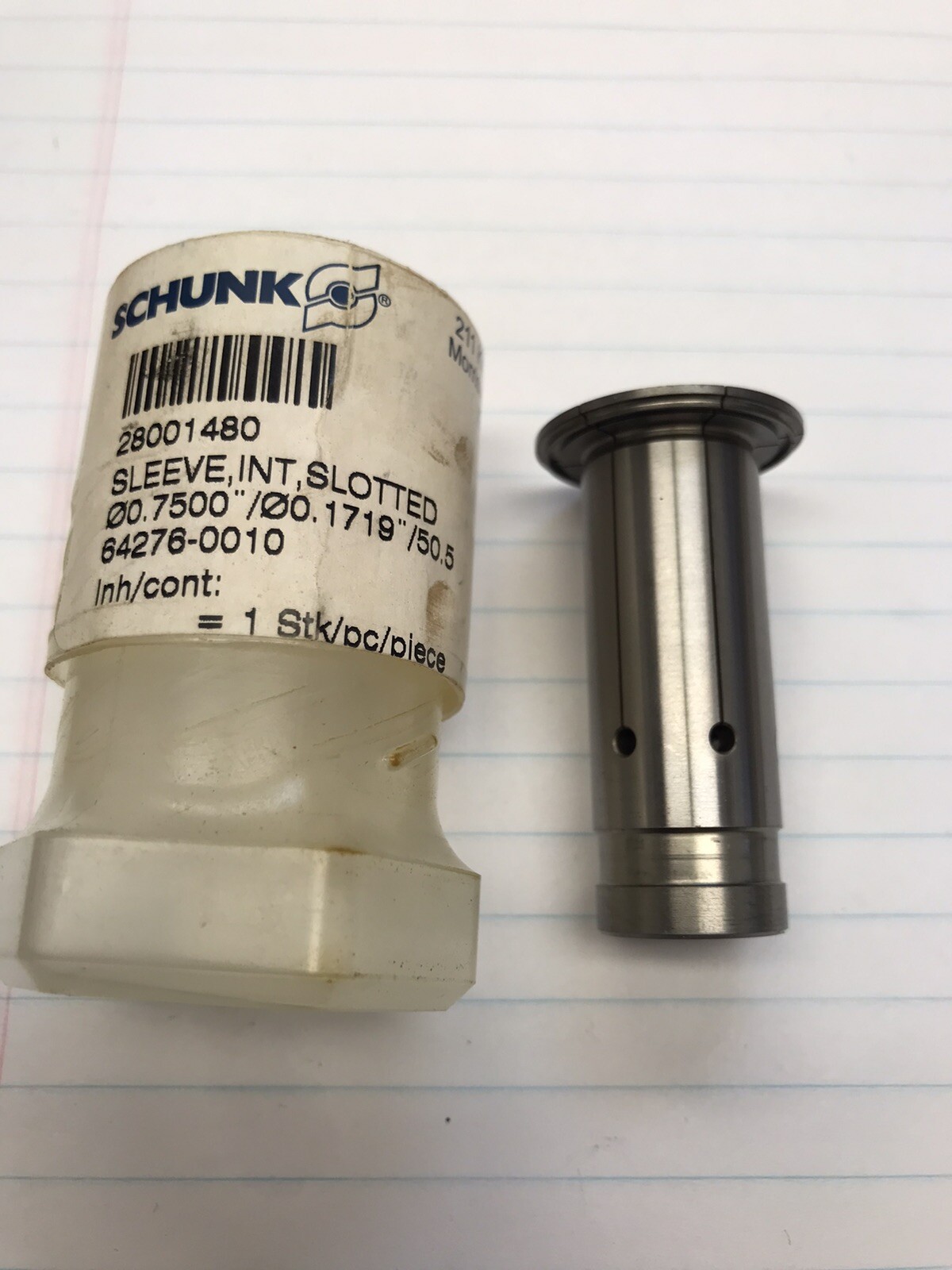 1 pc. 3/4” X 11/64 STRAIGHT MILLING CHUCK COLLET. SCHUNK (loc stk) | eBay