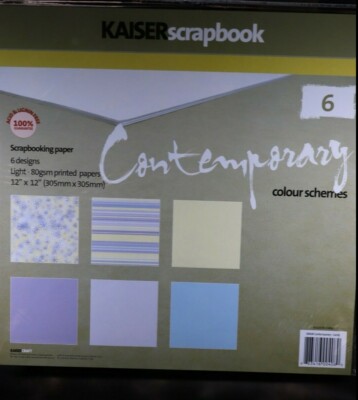 Kaiser Scrapbooking 12x12 Paper Pack Contemporary Candy 6 Designs | eBay