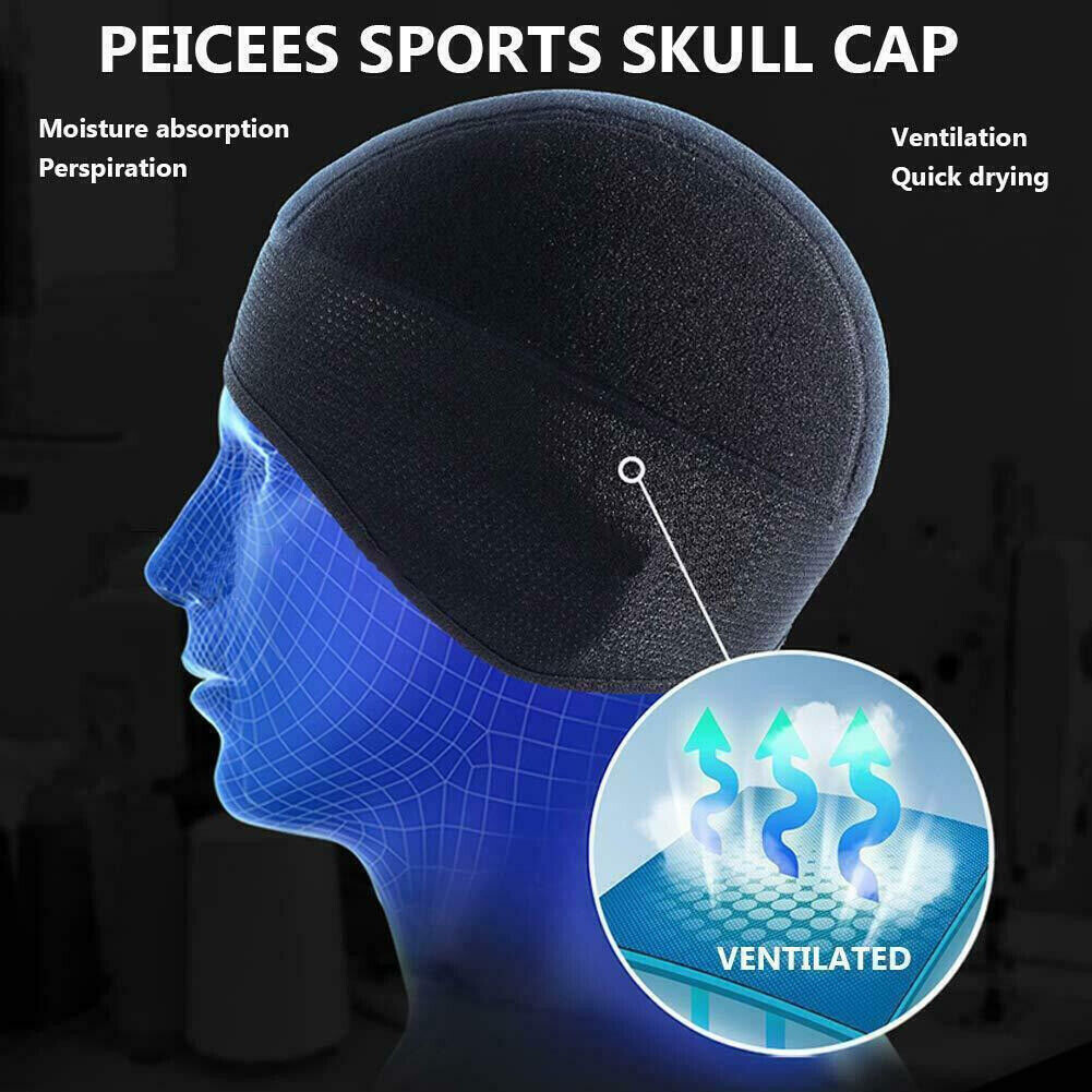 Winter Helmet Liner Skull Cap Fleece Lined Warmer Cycling Cap Thermal ...