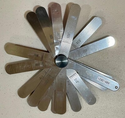 STARRETT No. 66 Tempered Steel Thickness Gage with Straight Leaves ...