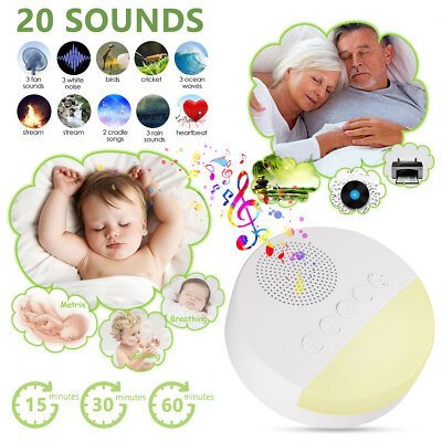 20 Sounds White Noise Machine Nature Sound Therapy Sleeping Aid ...