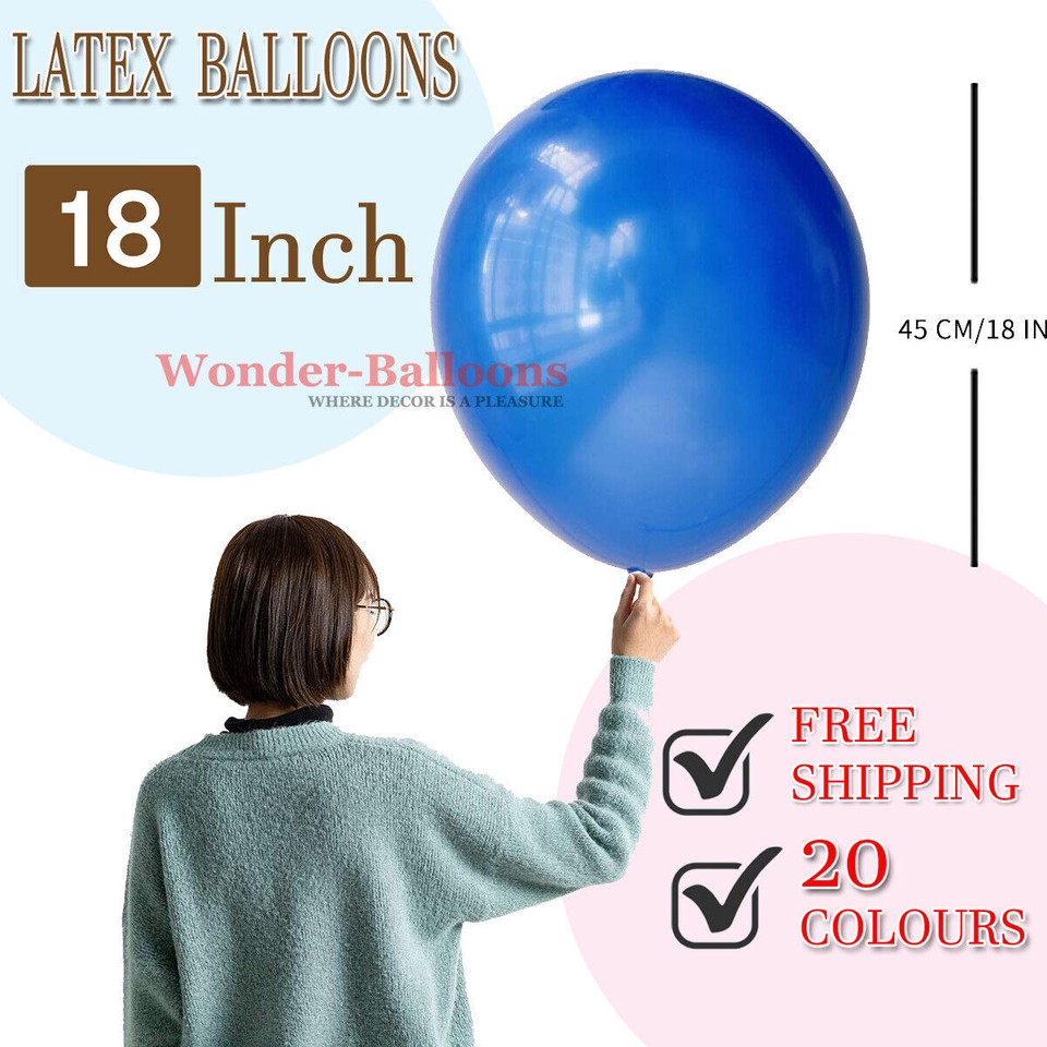 18 Inch Giant Metallic Balloons Extra Large Latex Balloon Jumbo Chrome ...